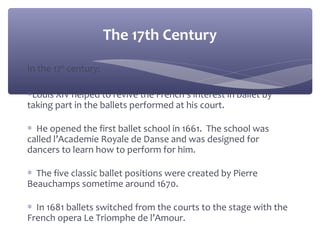 A brief history of ballet | PPT