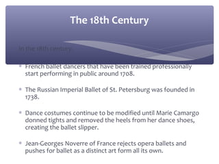 A brief history of ballet | PPT