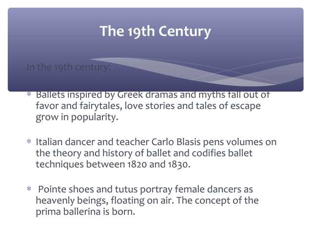 A brief history of ballet | PPT