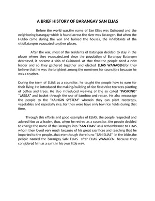 A BRIEF HISTORY OF BARANGAY SAN ELIAS.docx