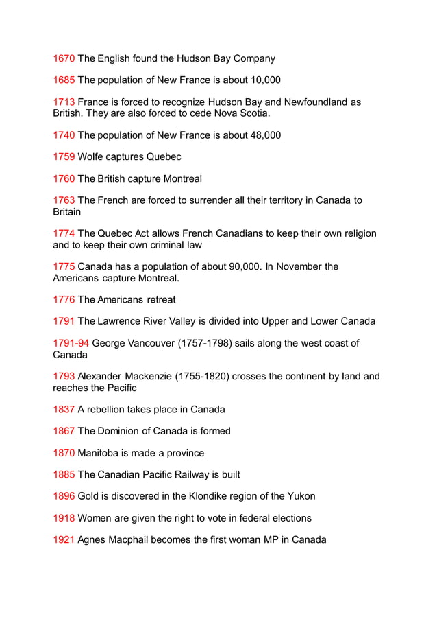 A Brief History Of Canada | DOCX | North America Travel | Travel Locations