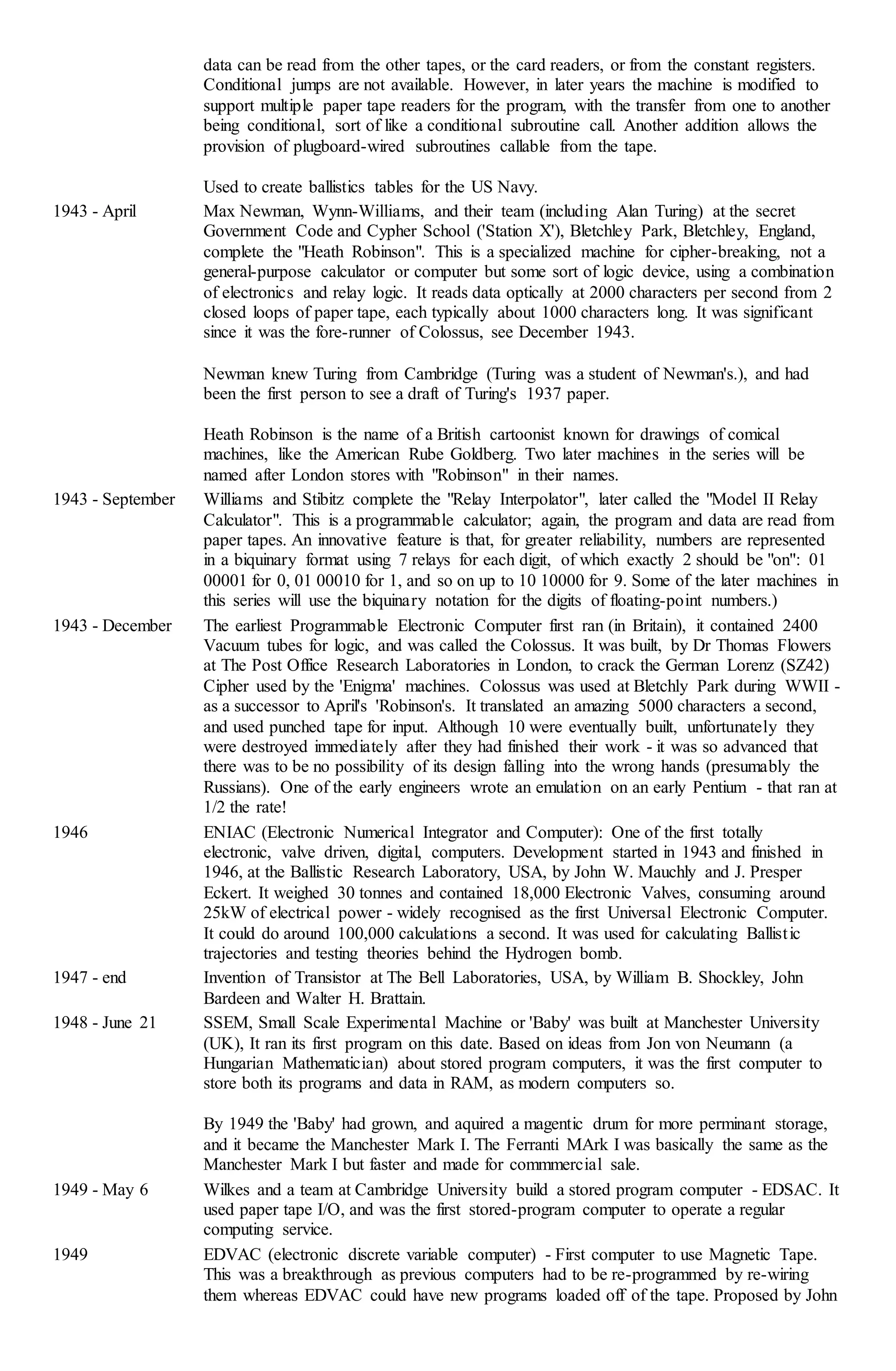 A brief history of computing | PDF