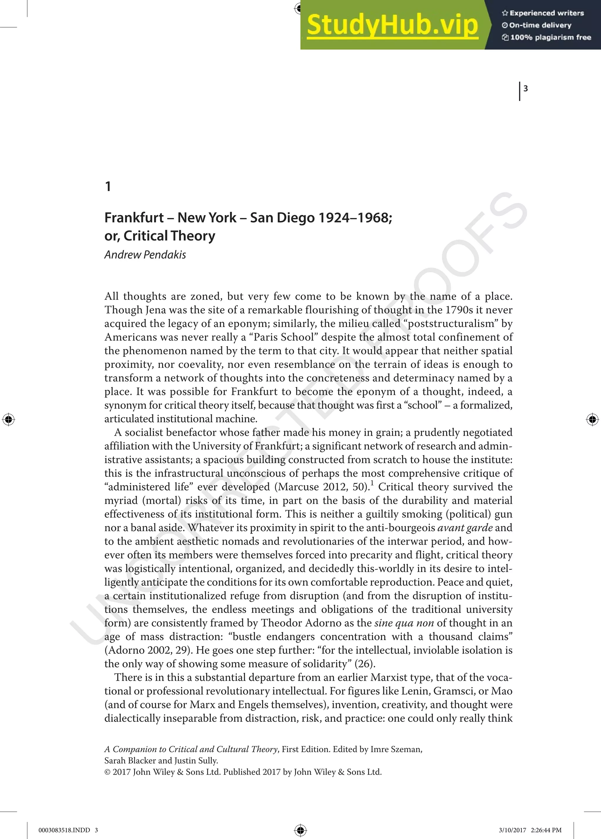 A Brief History Of Critical Theory | PDF