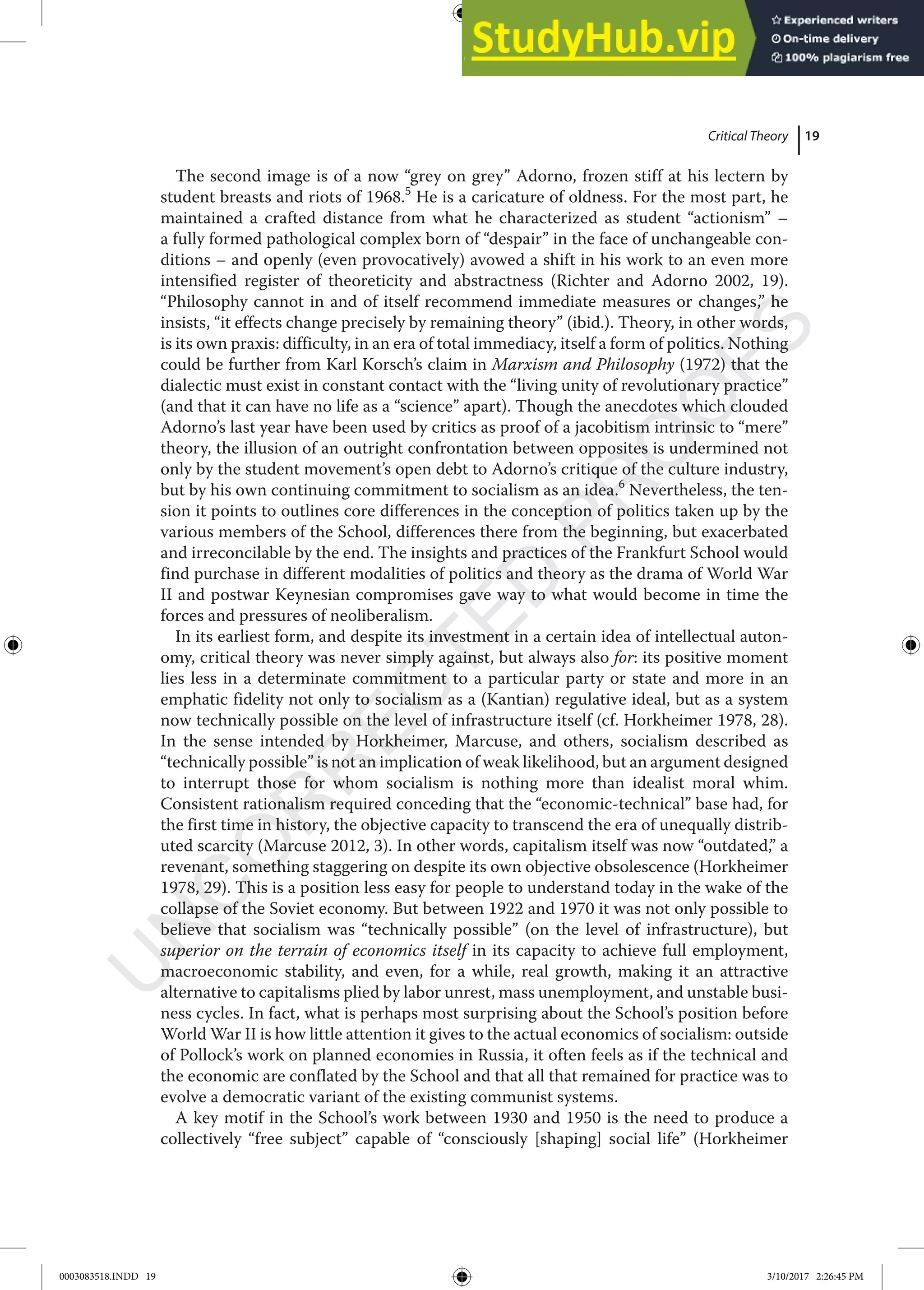 A Brief History Of Critical Theory | PDF