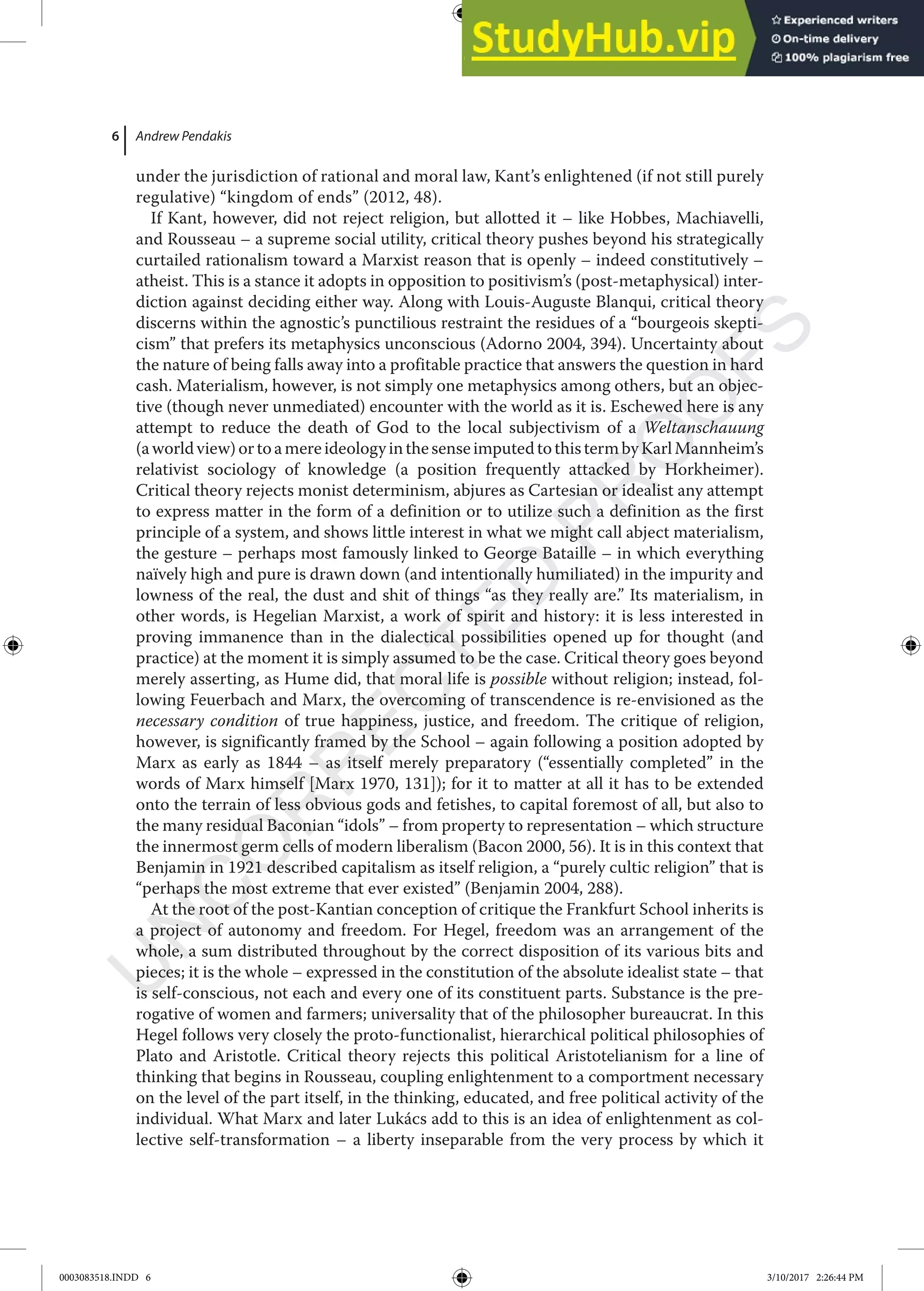 A Brief History Of Critical Theory | PDF