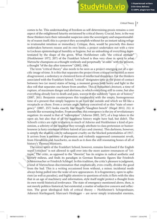 A Brief History Of Critical Theory | PDF | Education