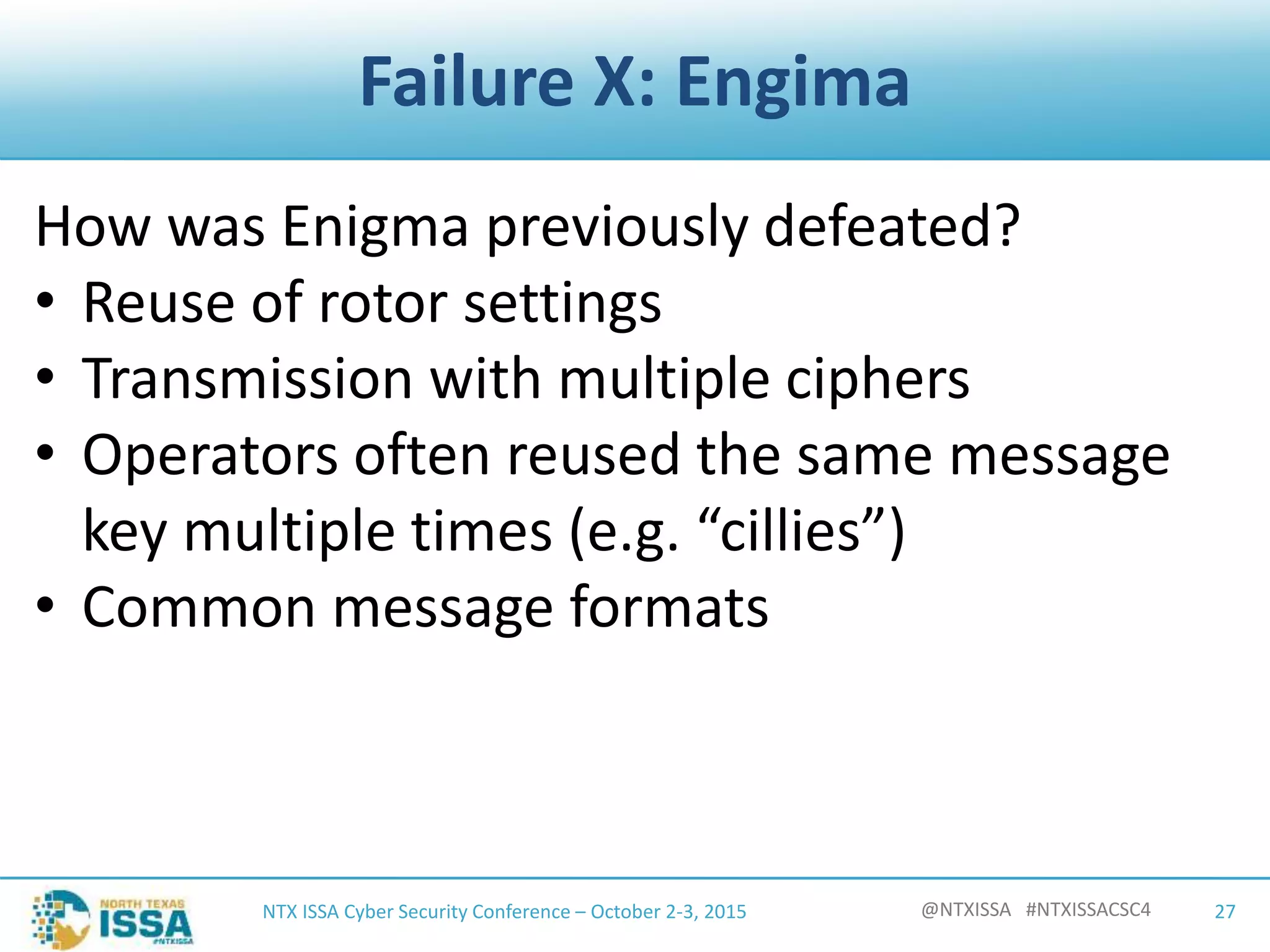 A Brief History of Cryptographic Failures | PPTX