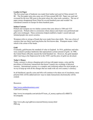A brief history of currency | PDF