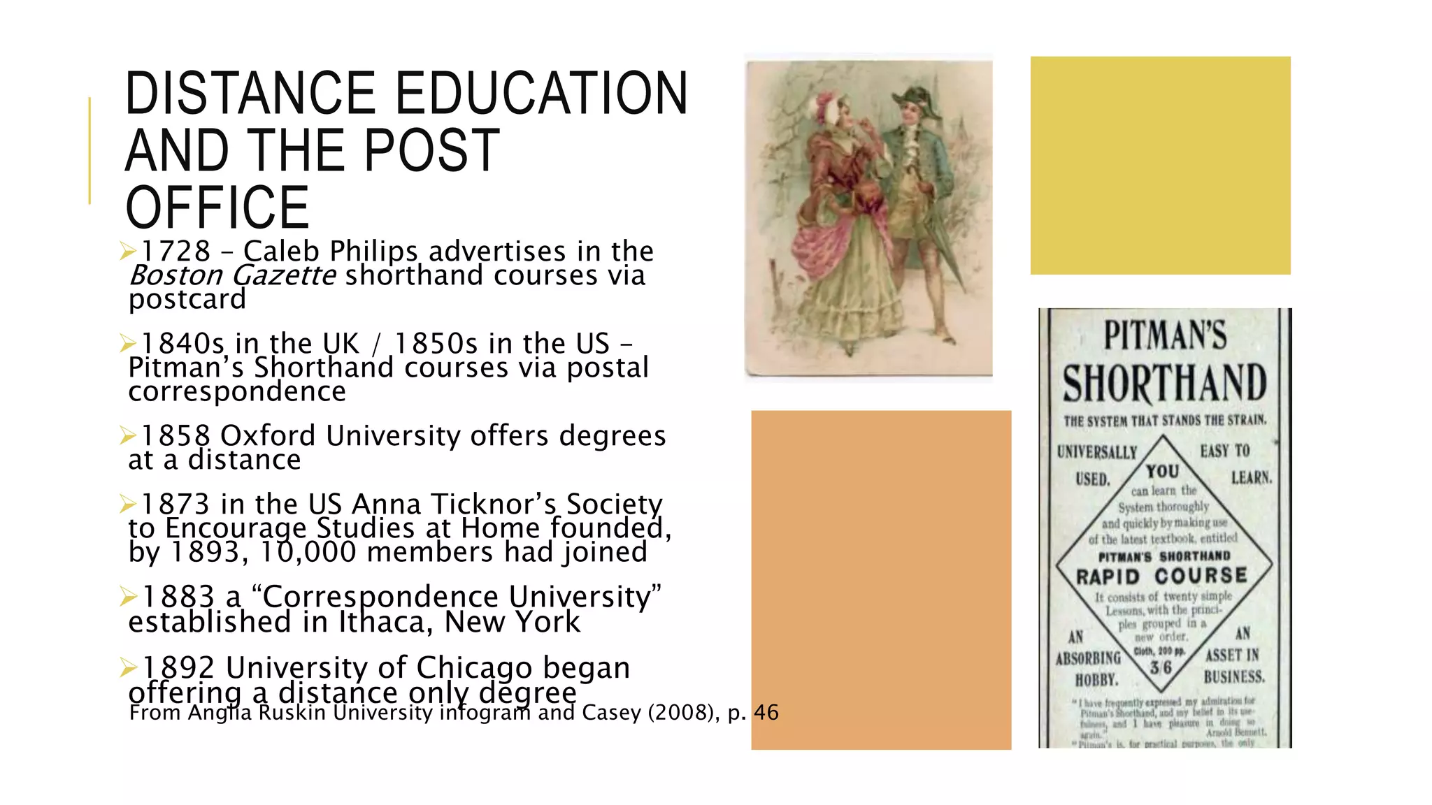 A Brief History of Distance, Online, and Virtual Worlds Education | PPTX