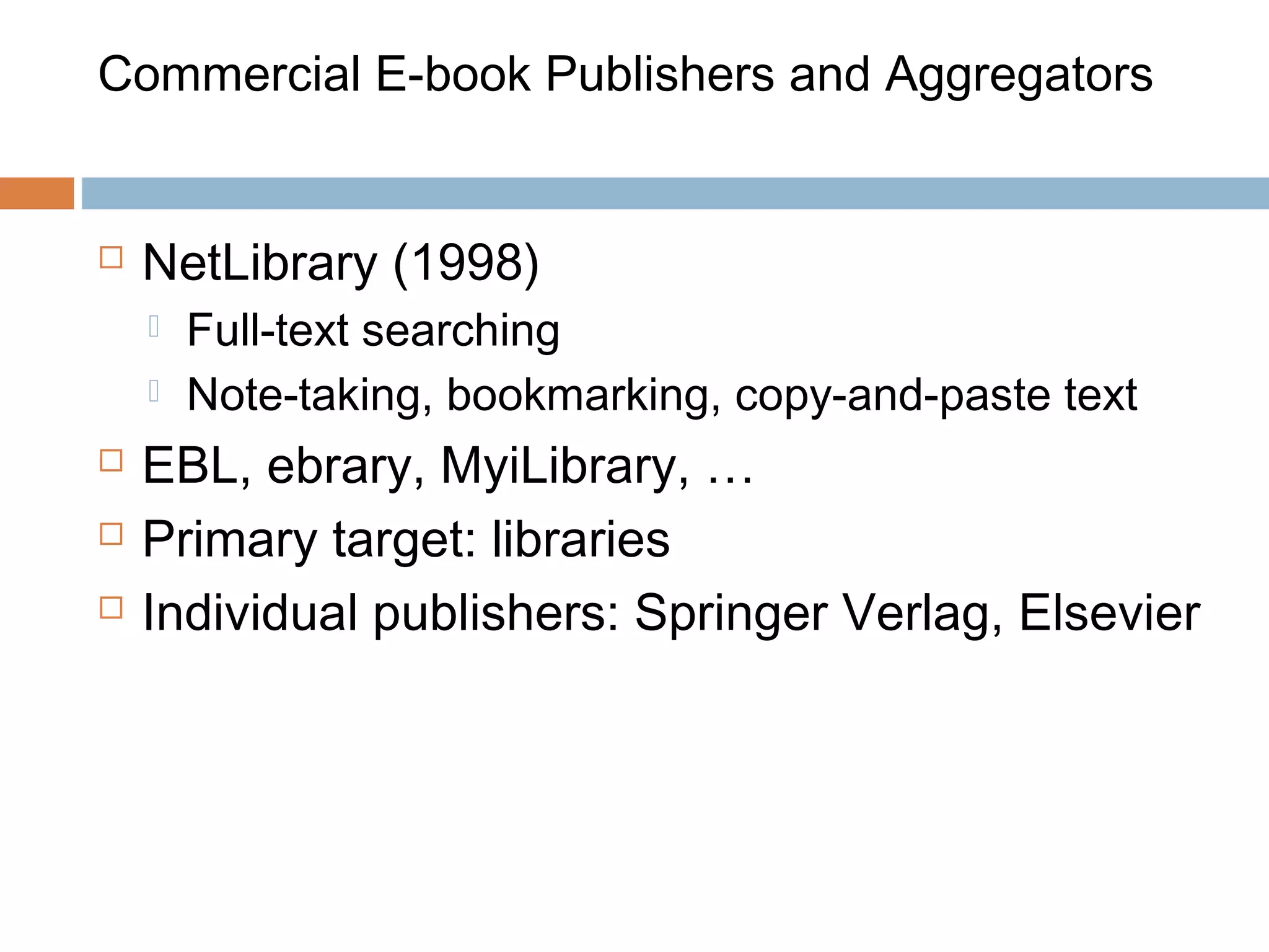 A brief history of e books | PPT | Tablets and E-readers | Consumer ...
