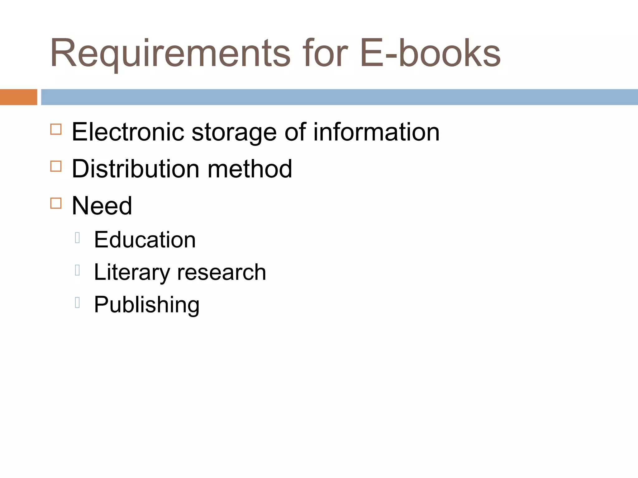 A brief history of e books | PPT | Tablets and E-readers | Consumer ...