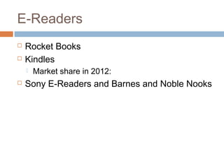A brief history of e books | PPT