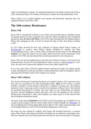 A brief history of england | DOCX