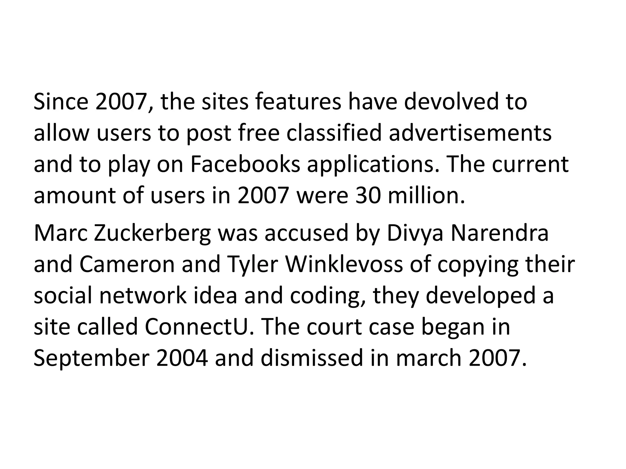 A brief history of facebook | PPTX