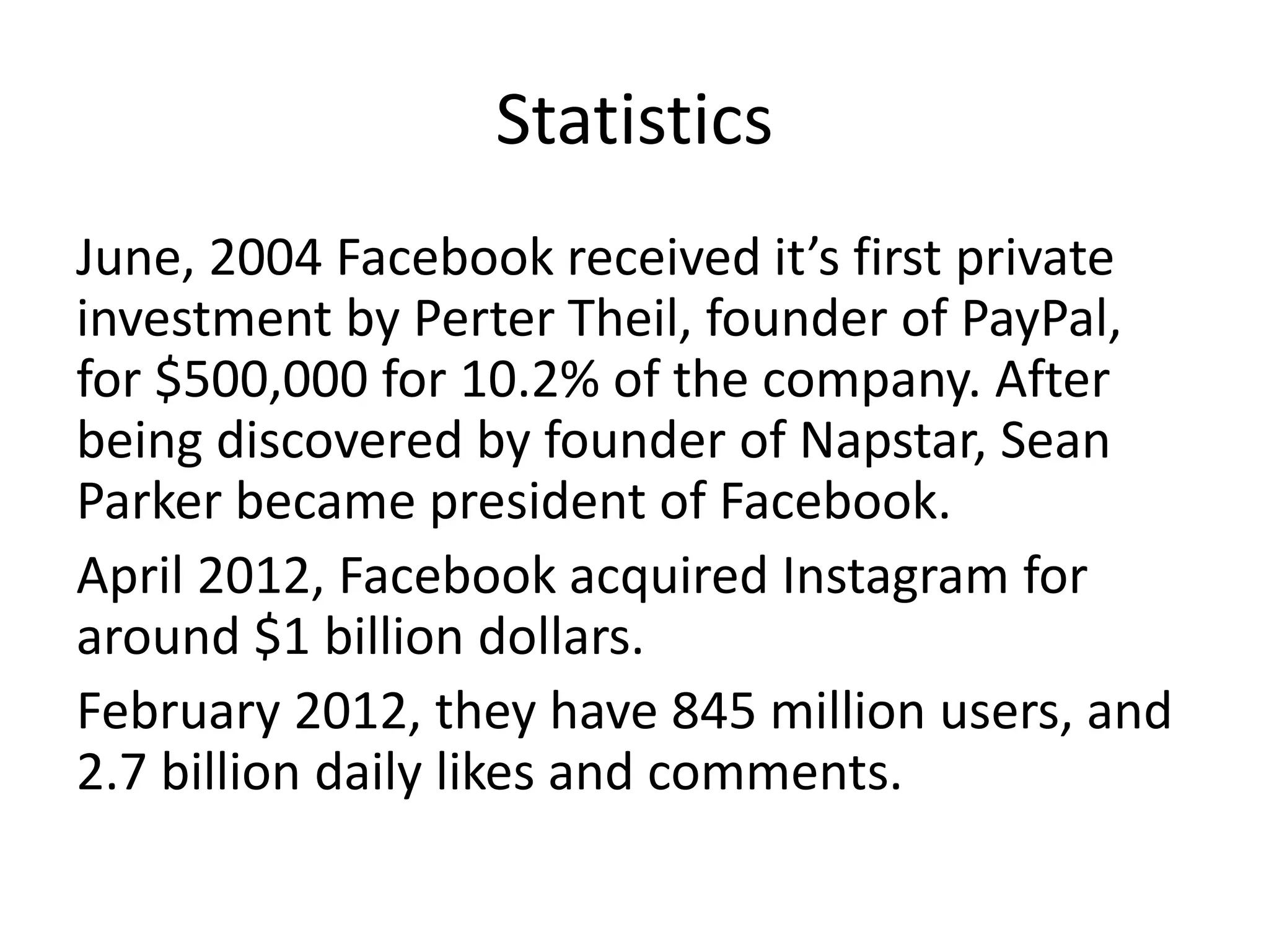A brief history of facebook | PPTX