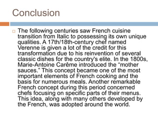 A Brief History of French Cooking | PPT