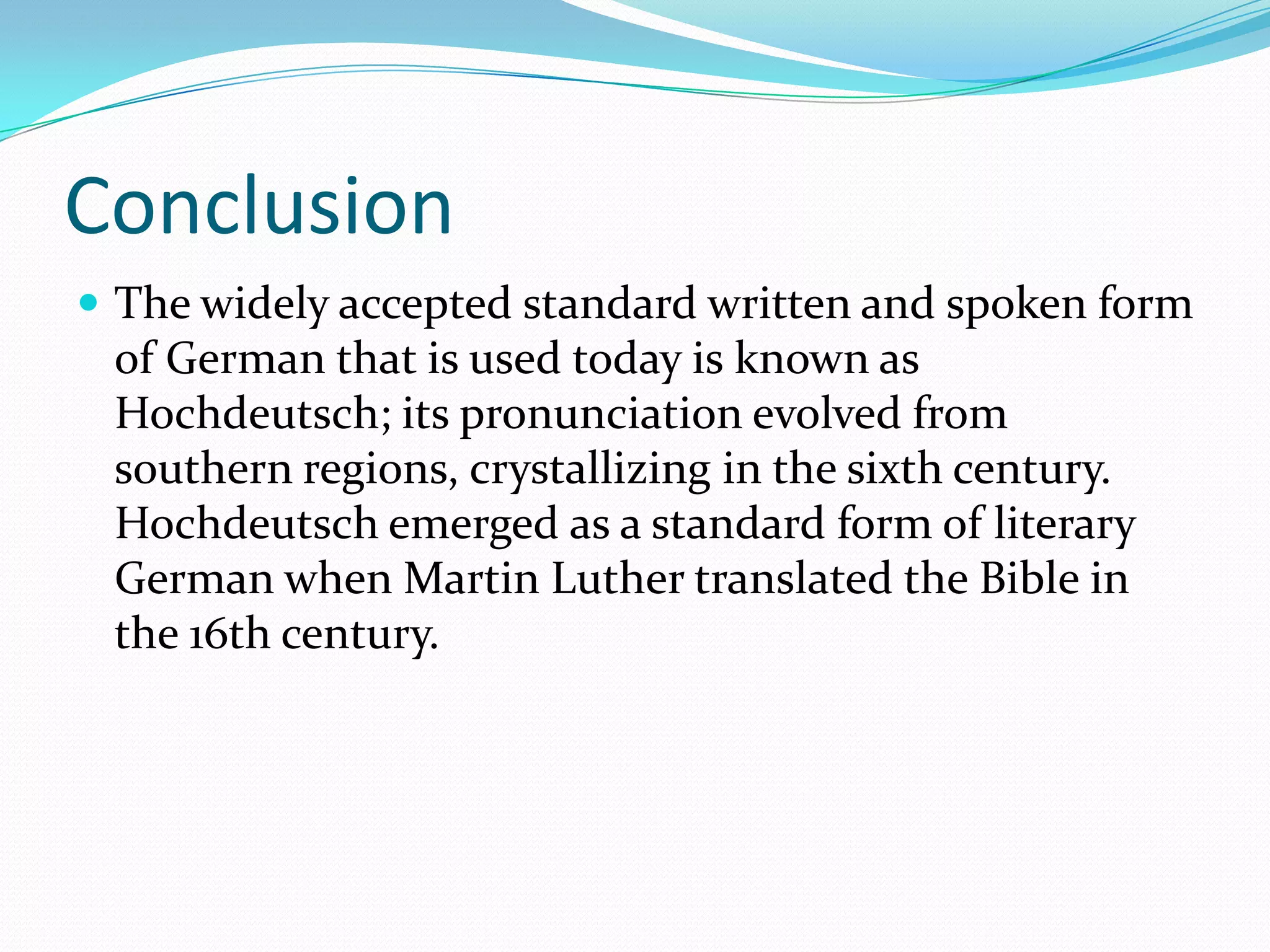 A Brief History of German Language Evolution | PPTX