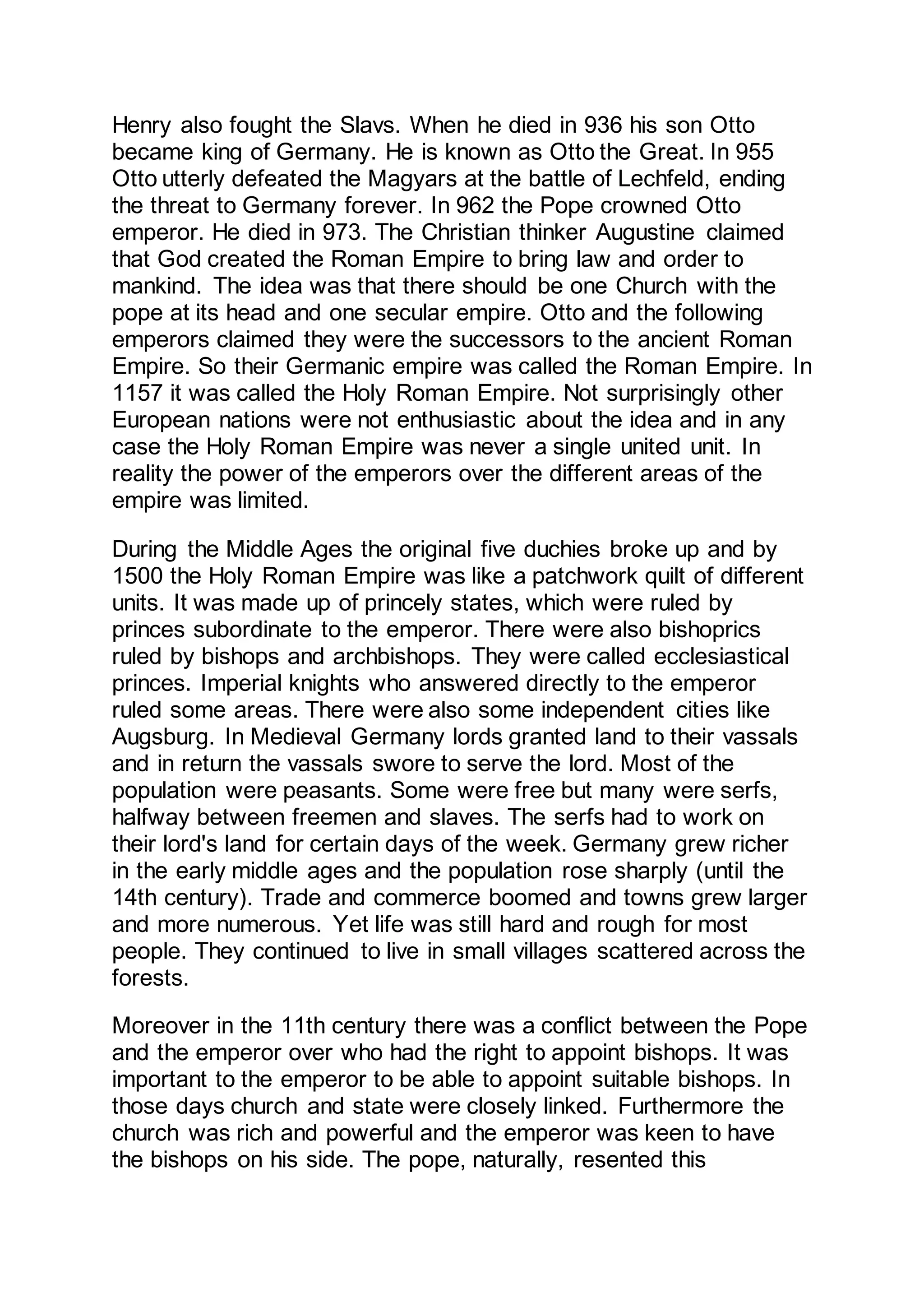 A Brief History Of Germany | DOCX