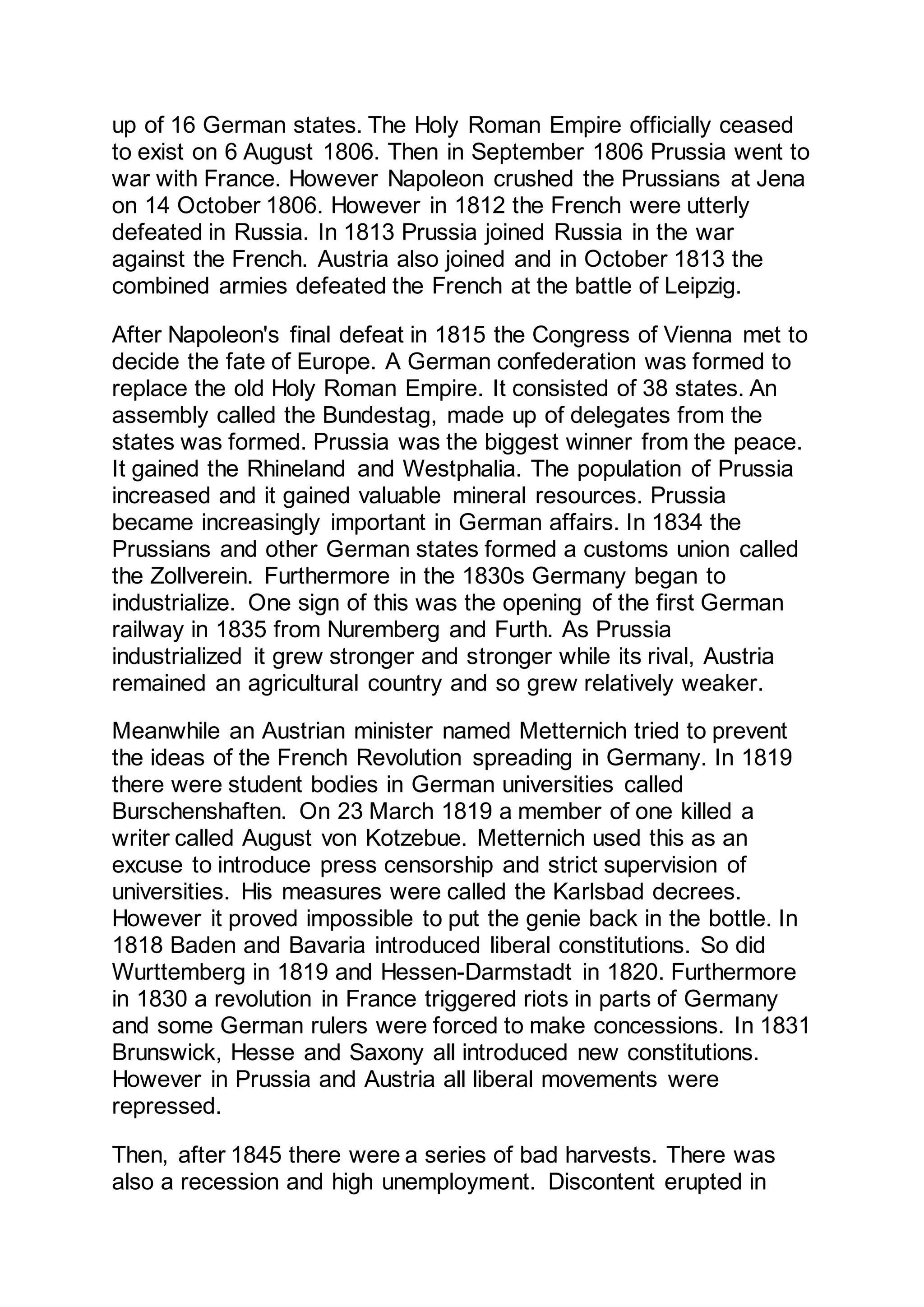 A Brief History Of Germany | DOCX