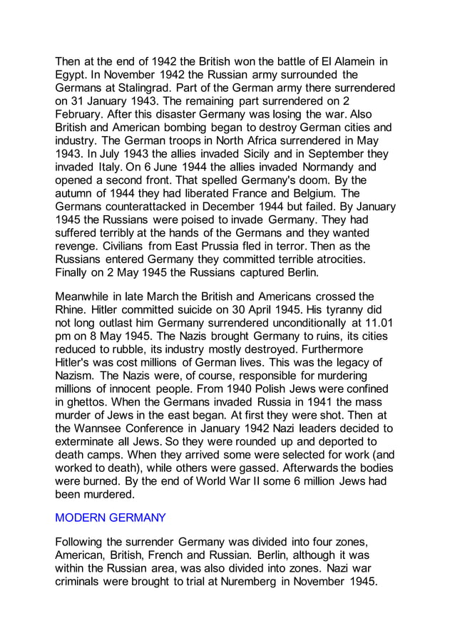 A Brief History Of Germany | DOCX