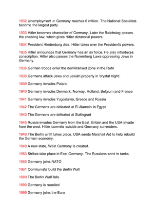 A Brief History Of Germany | DOCX
