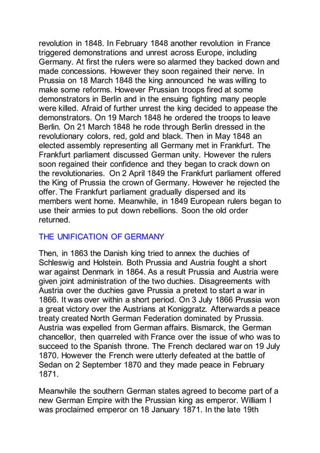 A Brief History Of Germany | DOCX