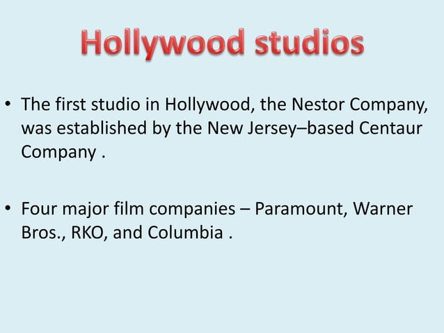 A brief history of hollywood | PPT