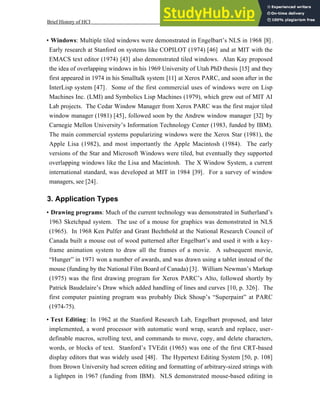 A Brief History Of Human-Computer Interaction Technology | PDF