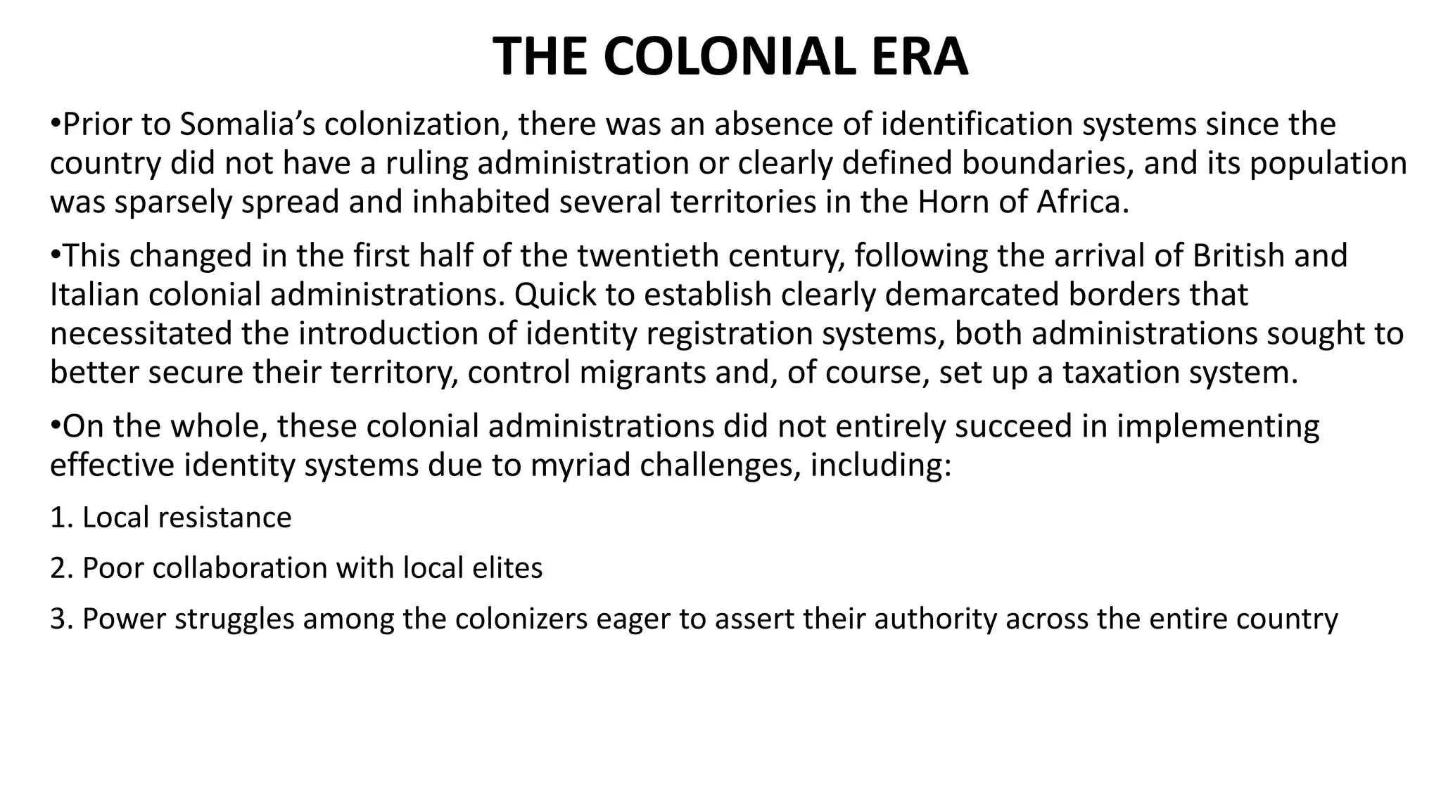 A brief history of identification documents in Somalia.pptx