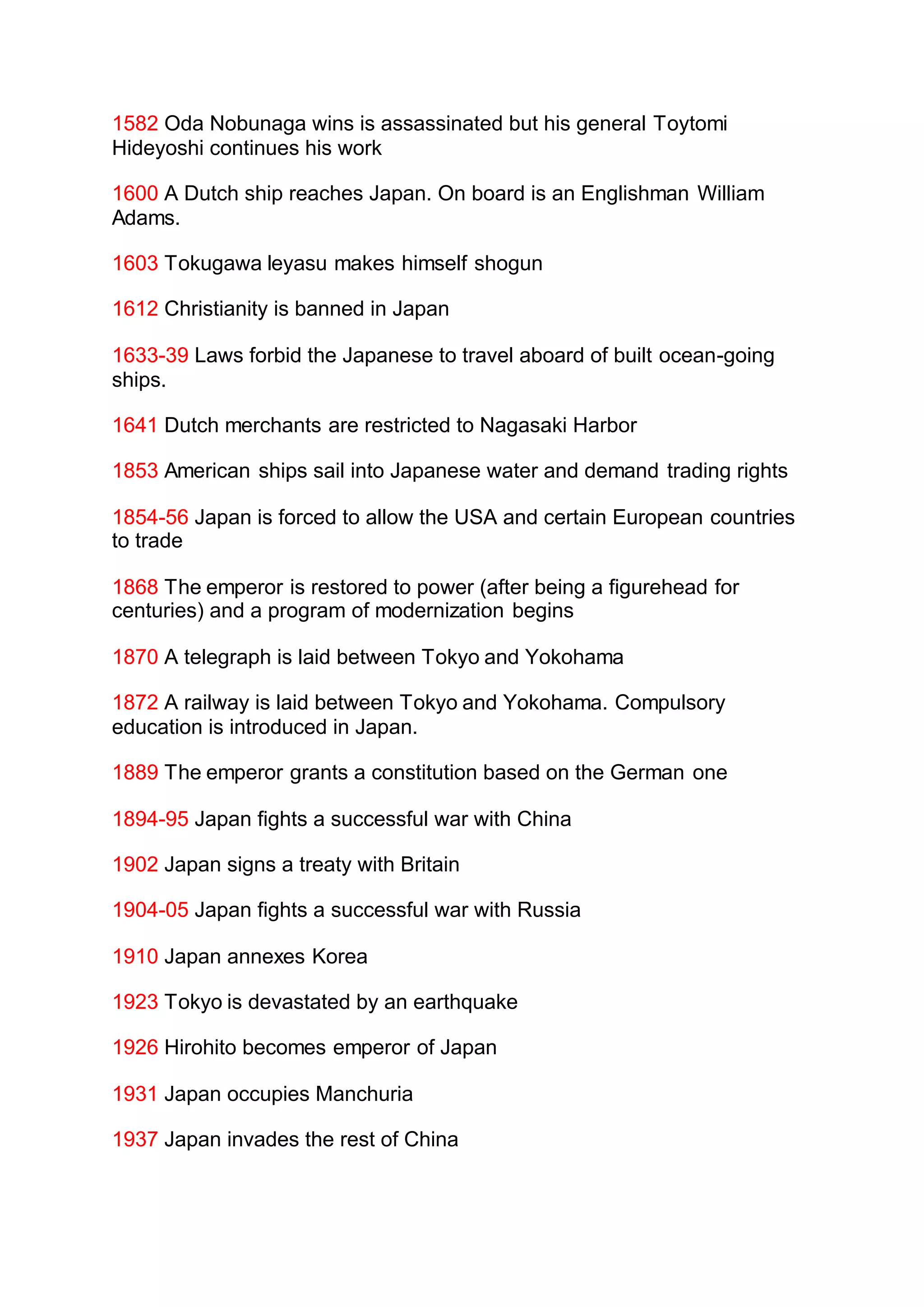 A Brief History Of Japan | DOCX