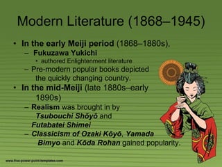 A Brief History of Japanese Literature | PPTX