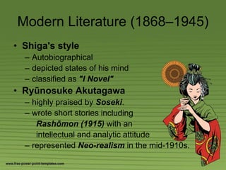 A Brief History of Japanese Literature | PPTX