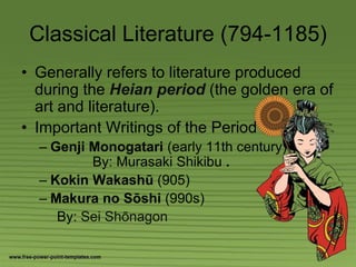 A Brief History of Japanese Literature | PPTX