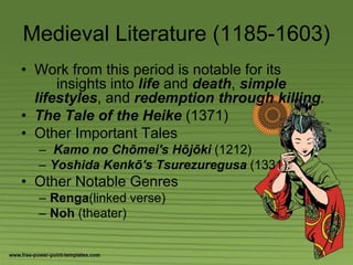 A Brief History of Japanese Literature | PPTX