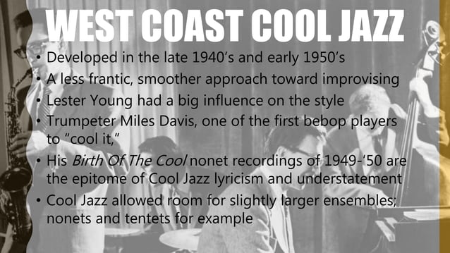 A brief history of jazz | PPTX | Jazz | Music