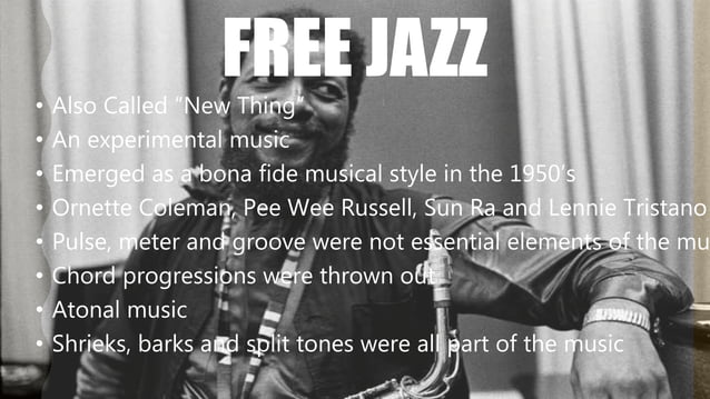 A brief history of jazz | PPTX | Jazz | Music