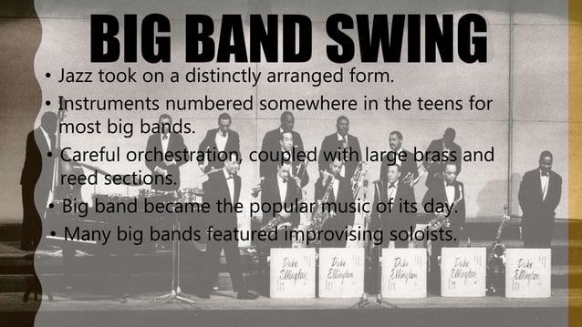 A brief history of jazz | PPTX | Jazz | Music