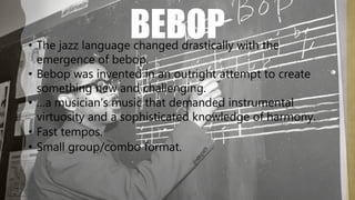 A brief history of jazz | PPTX