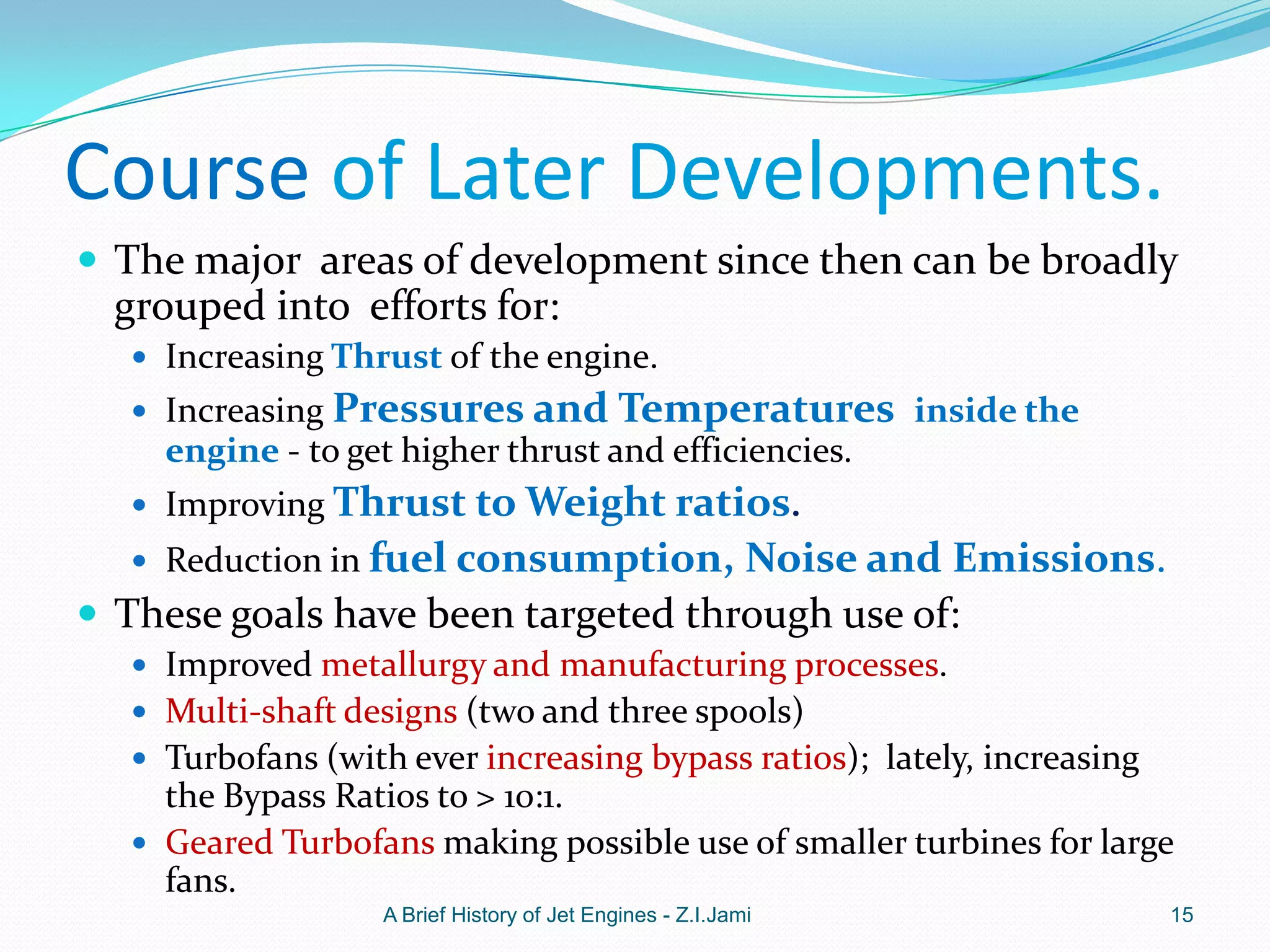A brief history of jet (gas turbine) engines | PPTX