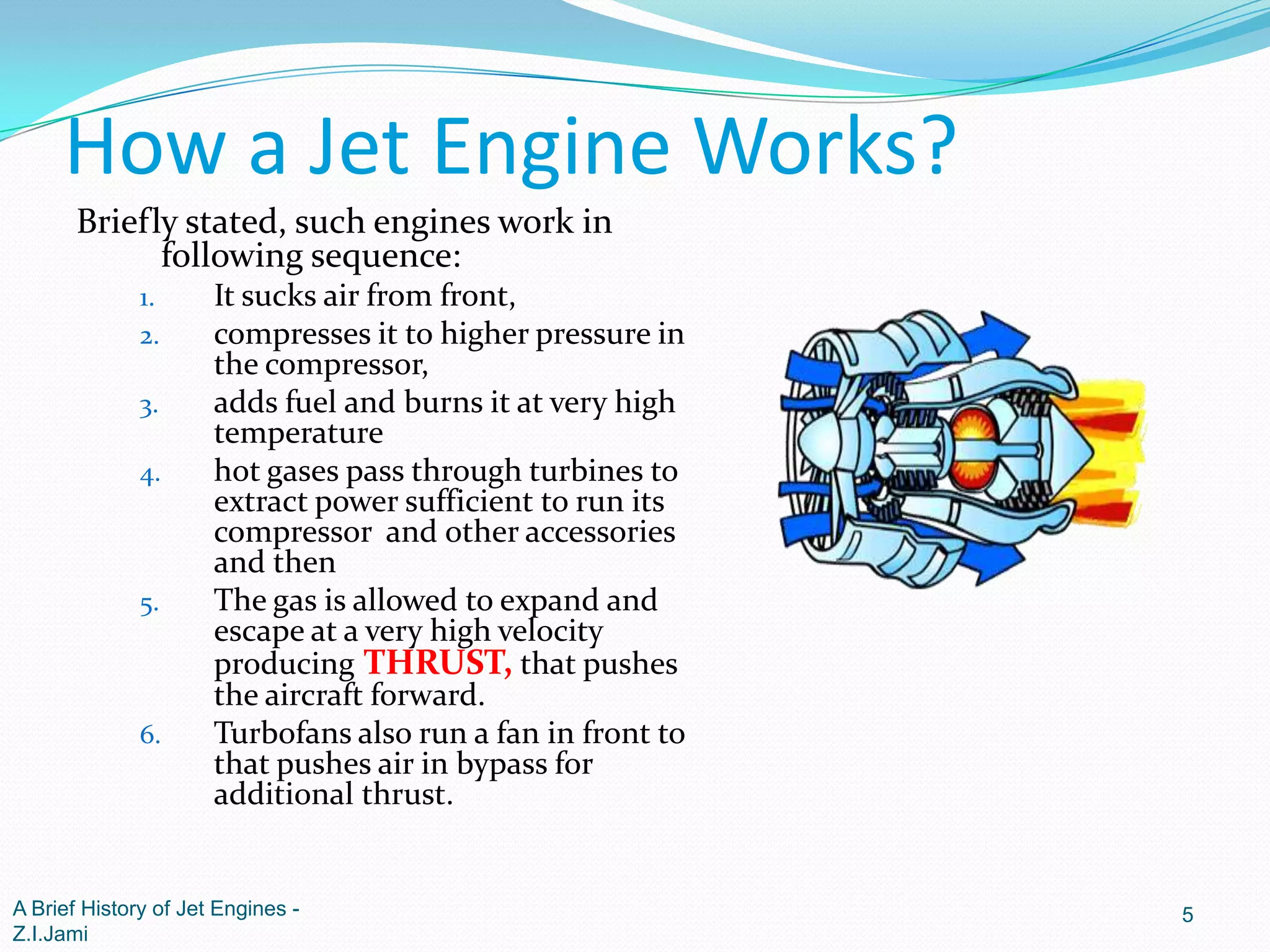 A brief history of jet (gas turbine) engines | PPTX