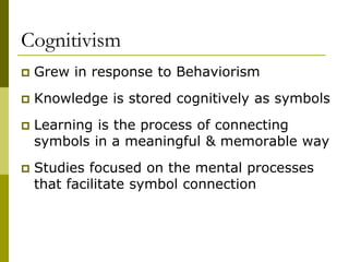 A Brief History of Learning Theory.ppt