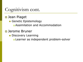 A Brief History of Learning Theory.ppt
