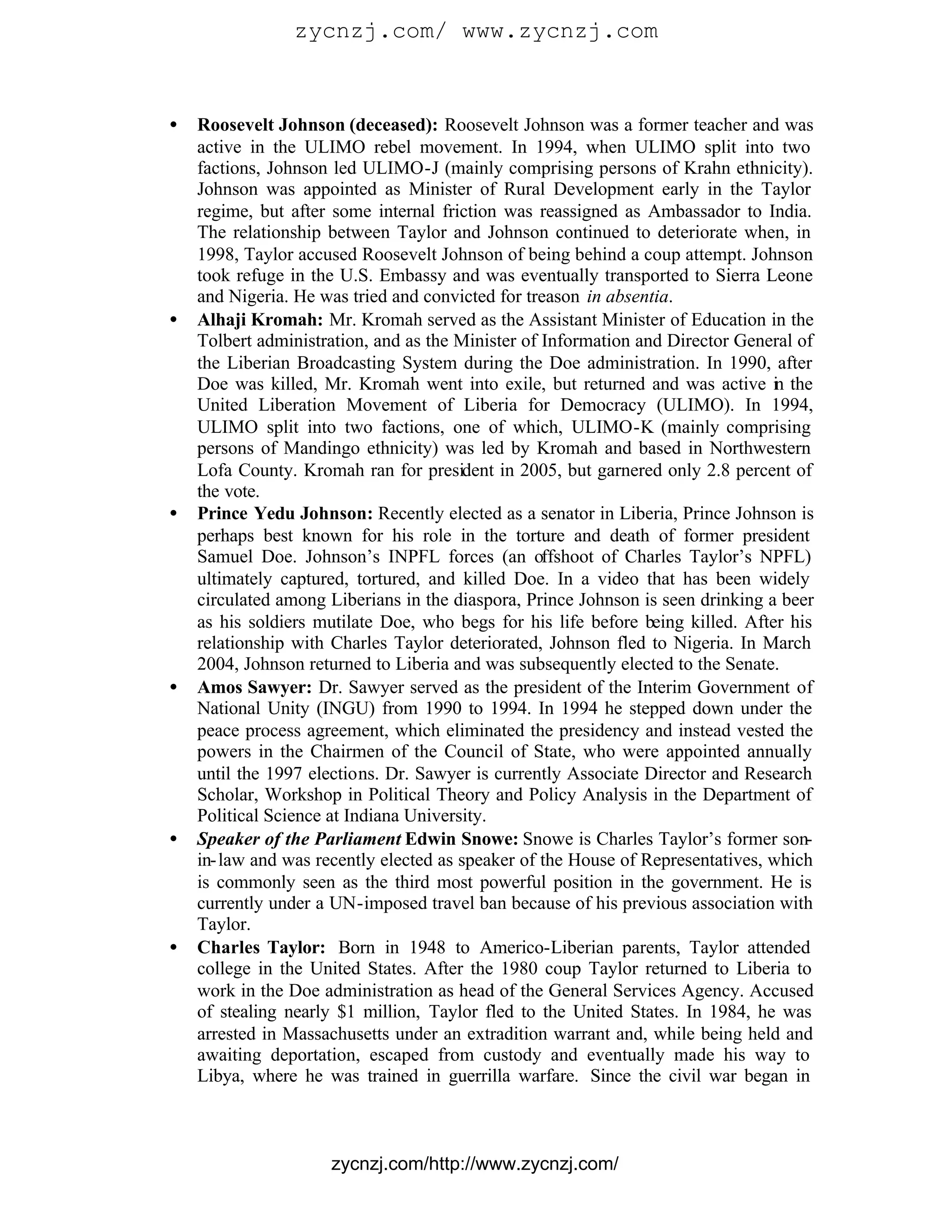 A brief history of liberia | PDF