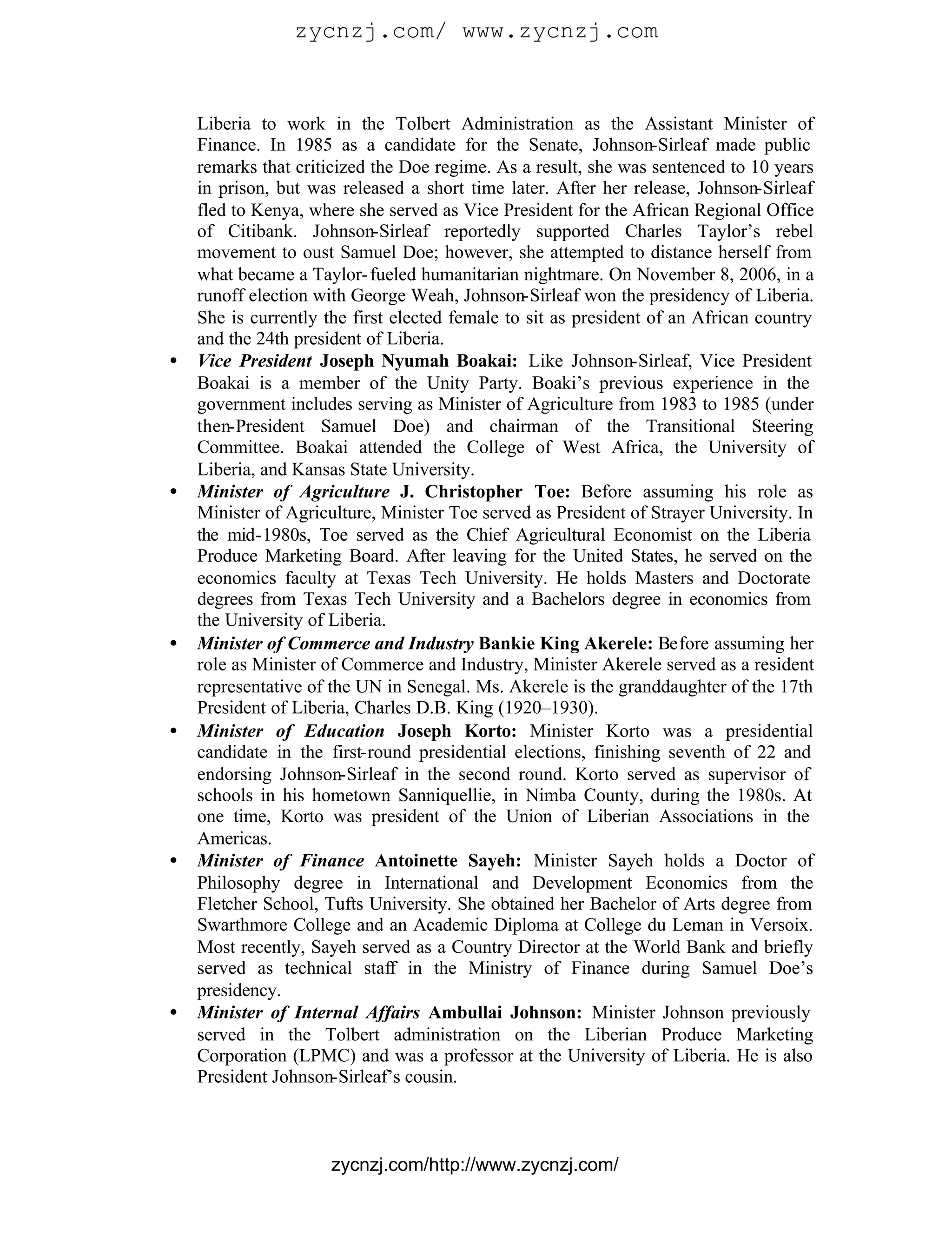 A brief history of liberia | PDF