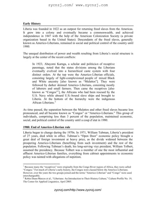 A brief history of liberia | PDF