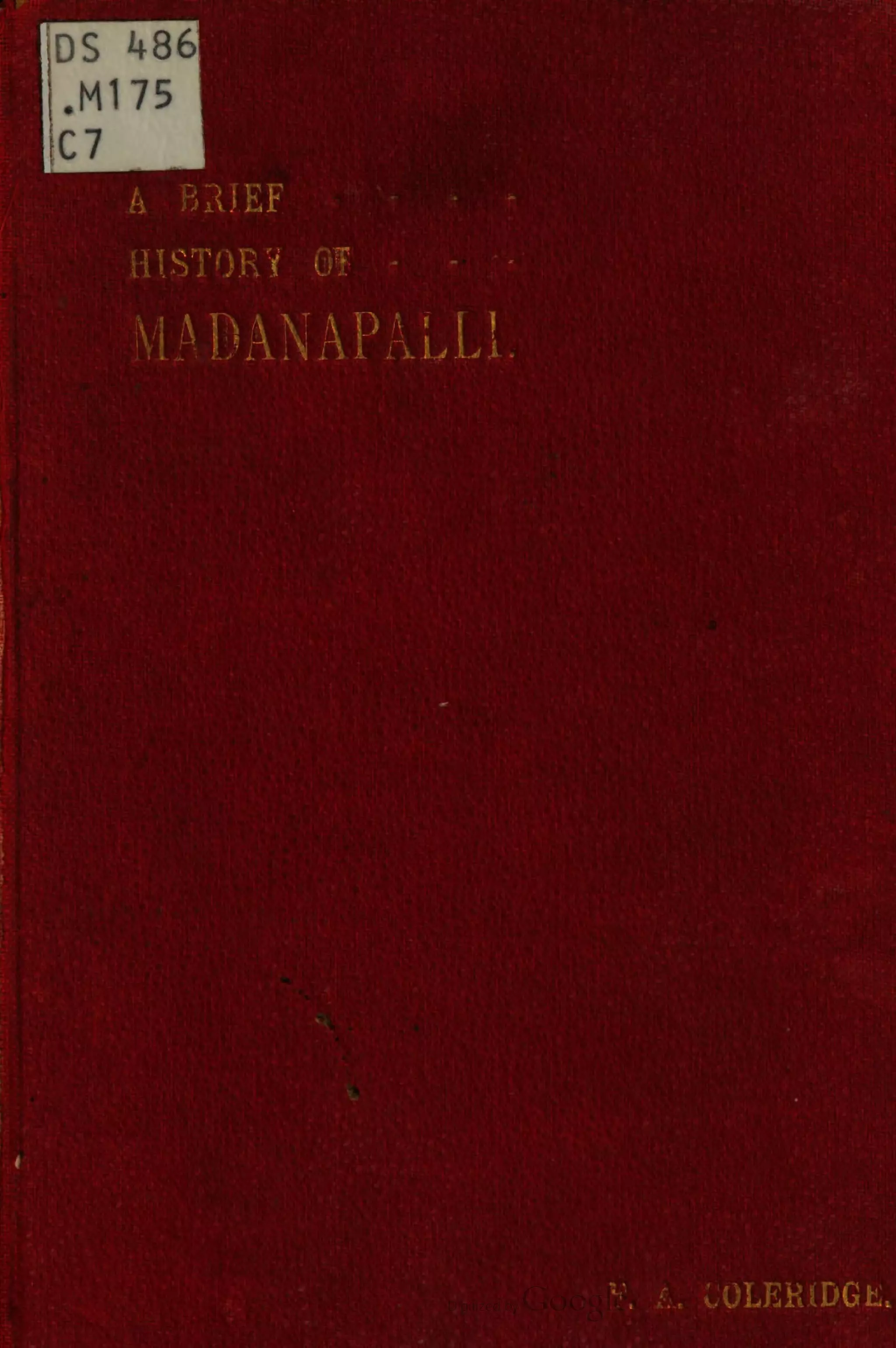 A Brief History of Madanapalli | PDF