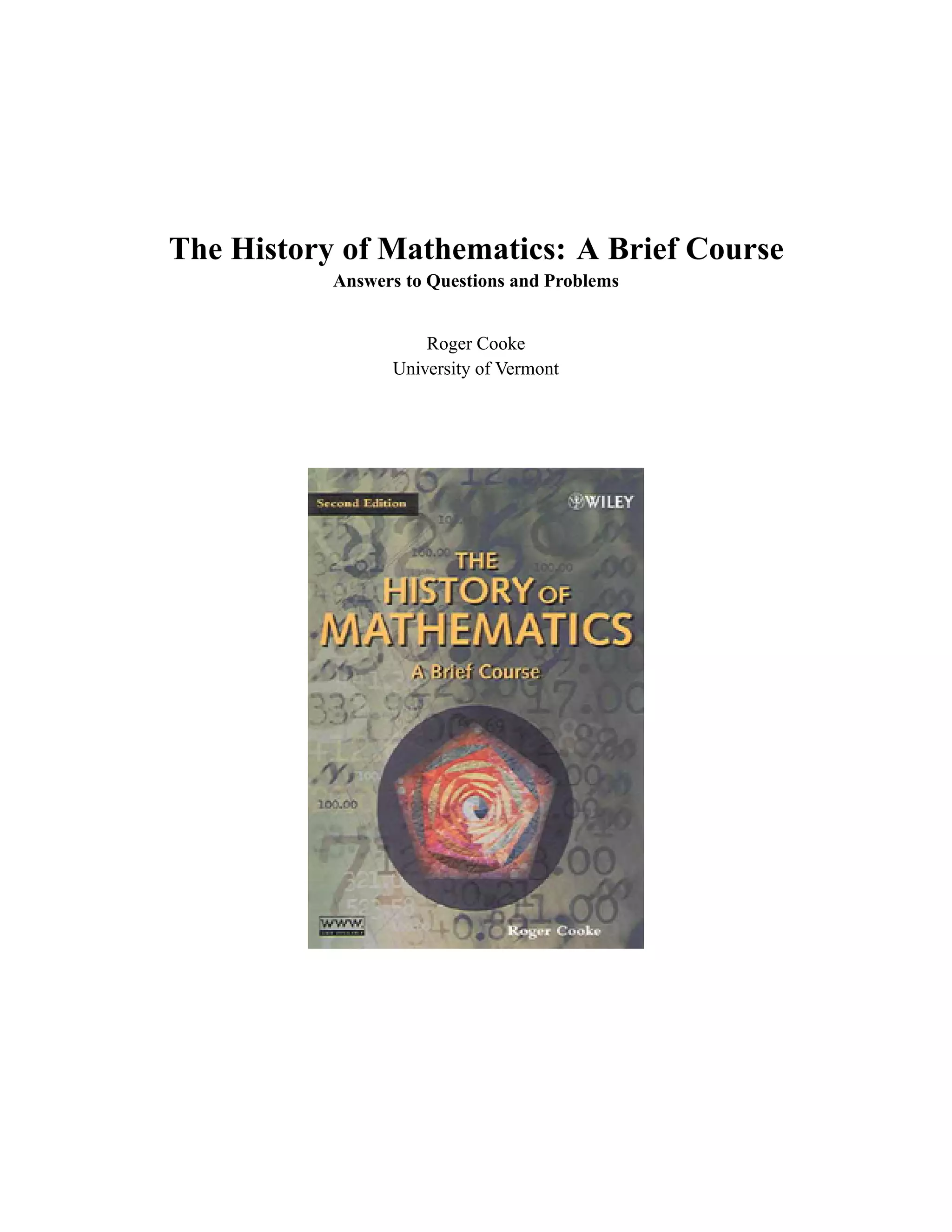 A brief history of math | PDF