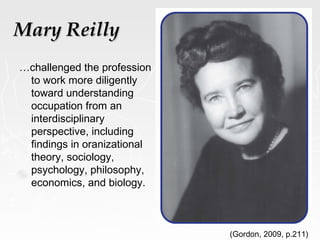 Occupational Therapy Quotes Mary Reilly