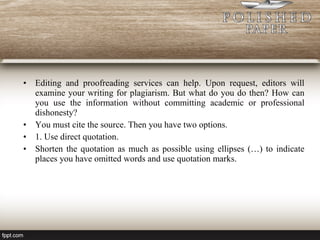 A brief history of plagiarism and how to avoid it | PPT