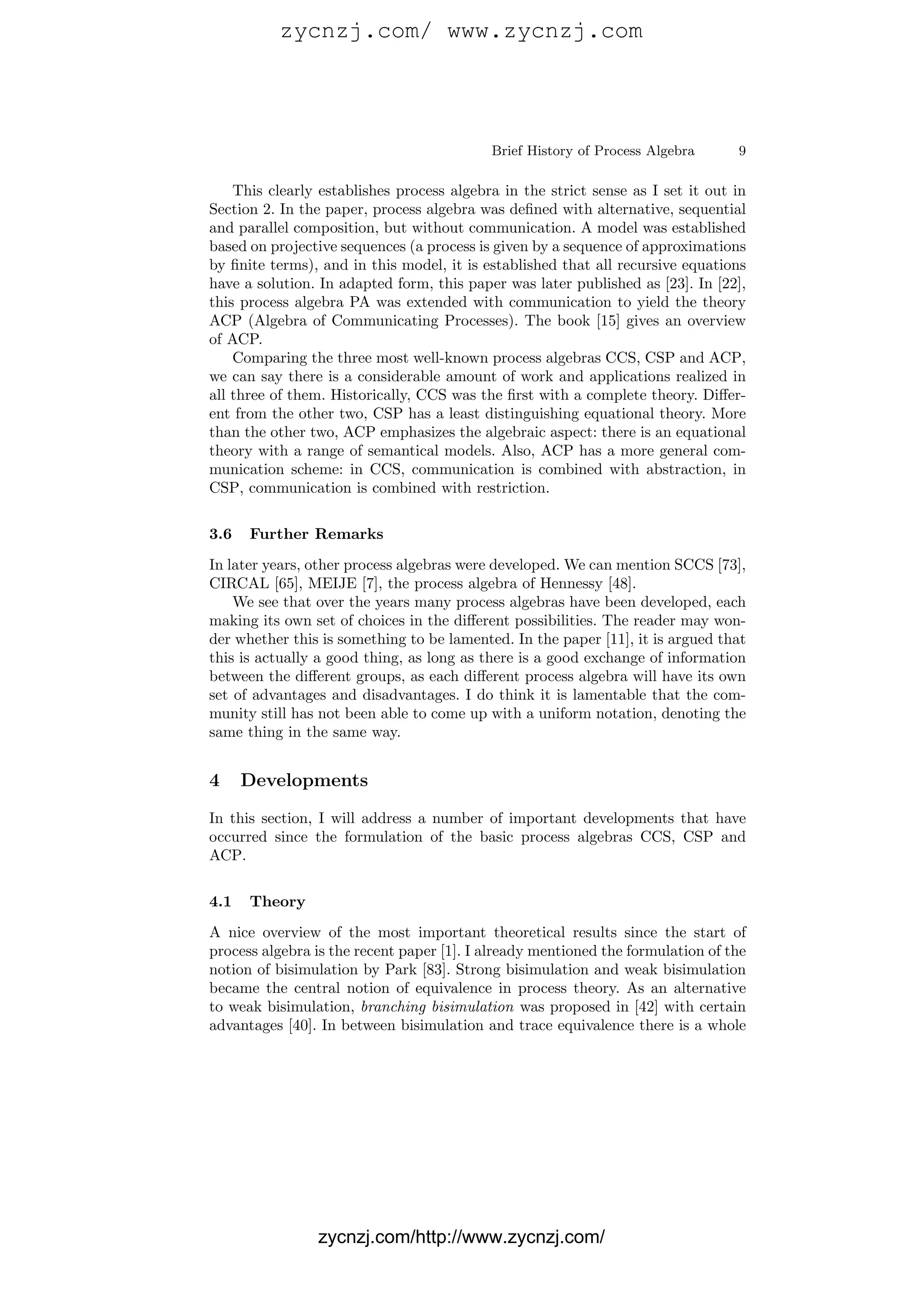A brief history of process algebra | PDF